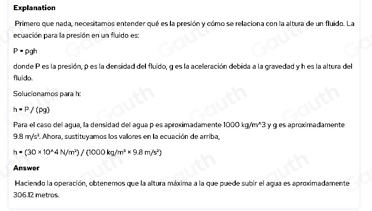 Resuelto:Actividad 2. Presión atmosférica (Valor 5%) Se impulsa agua a ...