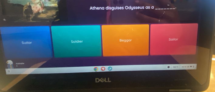 Solved: Athena disguises Odysseus as a_ Suitor Soldier Beggar Sailor ...