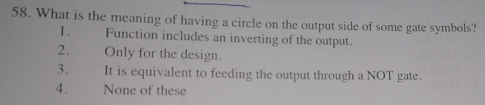 Solved: What is the meaning of having a circle on the output side of ...