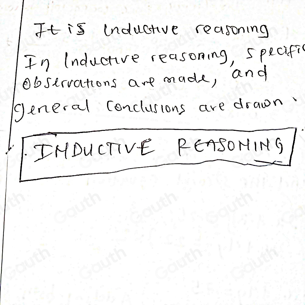 Solved: Determine whether the reasoning is an example of deductive or ...