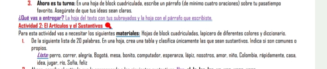 Resuelto:Ahora es tu turno: En una hoja de block cuadriculada, escribe ...