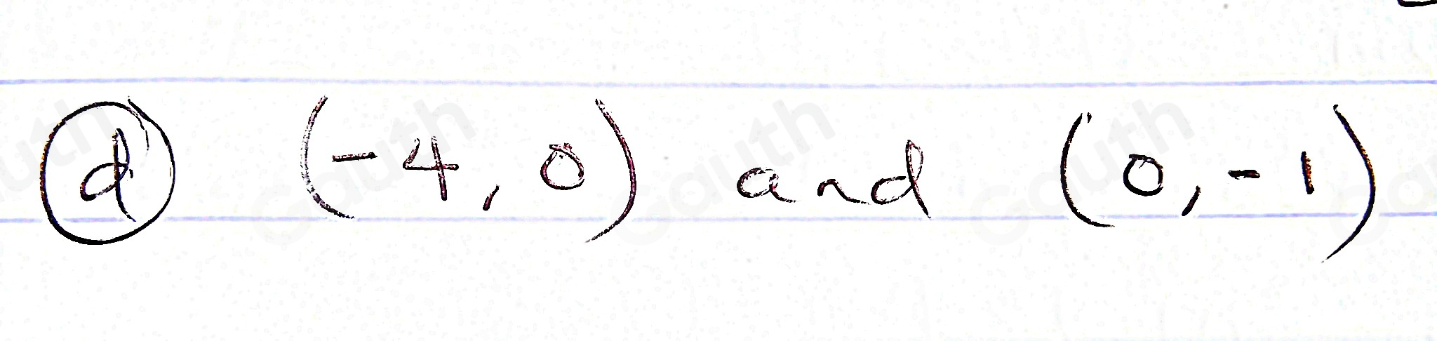 Solved: Consider the graph below. What are the x - and y-intercepts? a ...