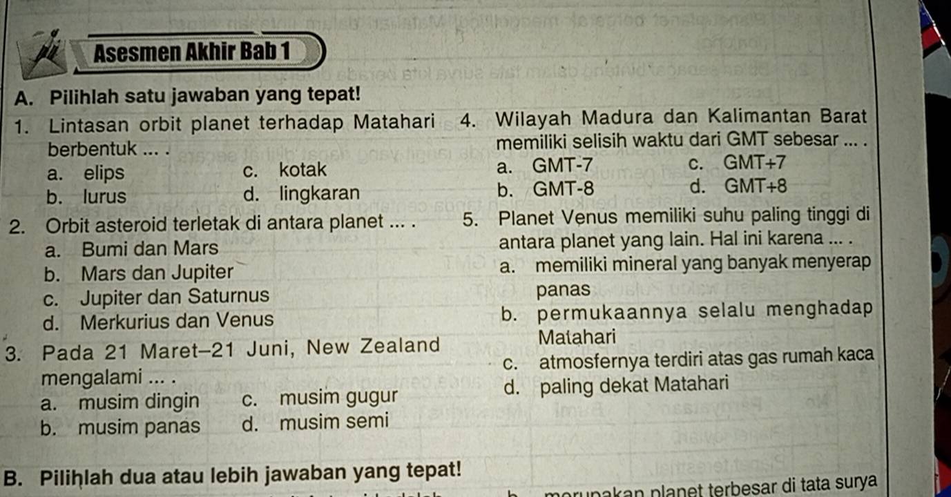 Telah dijawab:Asesmen Akhir Bab 1 A. Pilihlah satu jawaban yang tepat ...