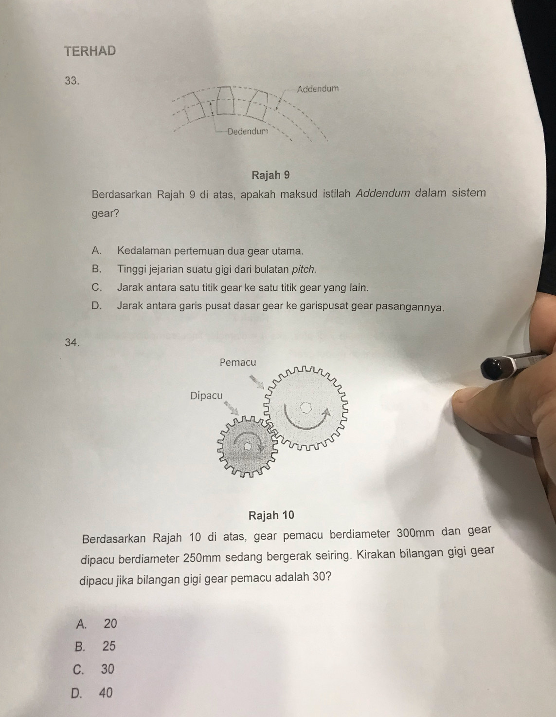 Selesai:TERHAD 33. Addendum Dedendur Rajah 9 Berdasarkan Rajah 9 di ...