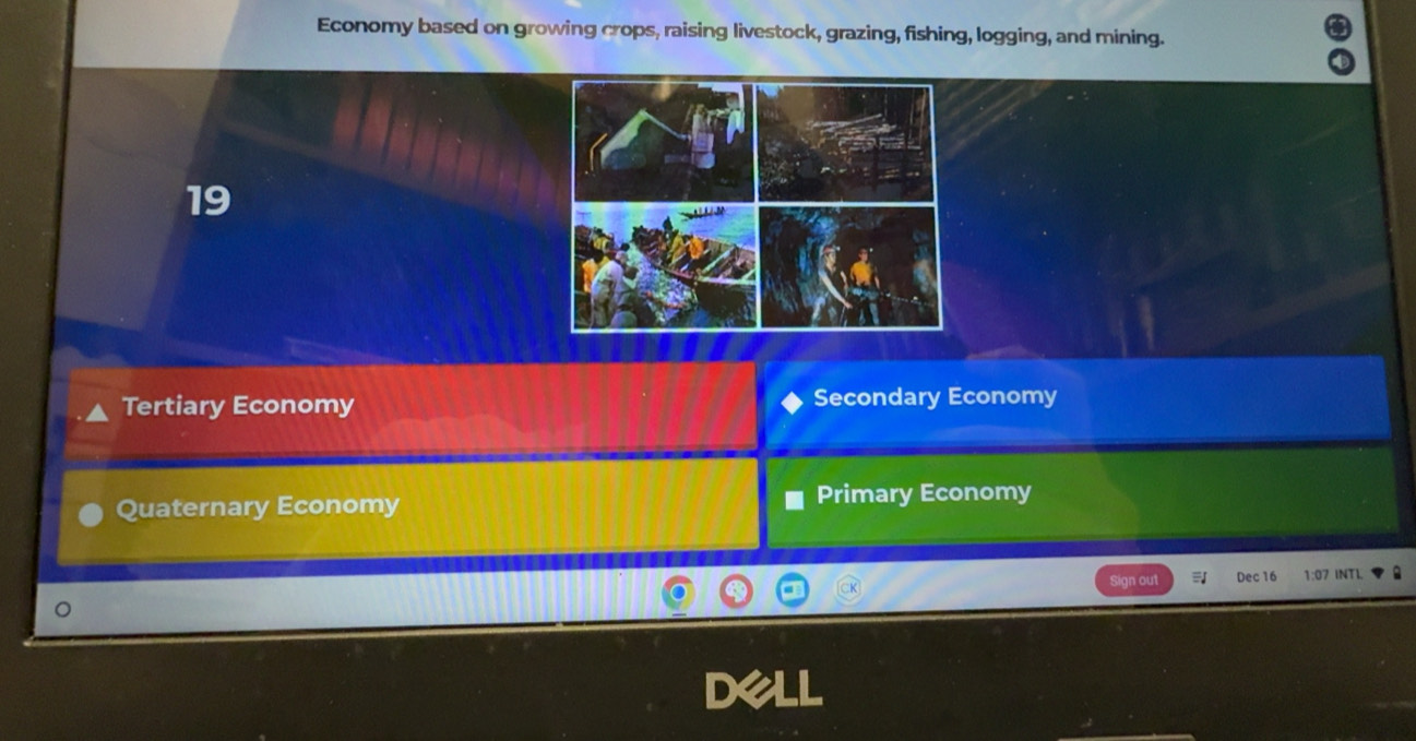 Solved: Economy based on growing crops, raising livestock, grazing ...