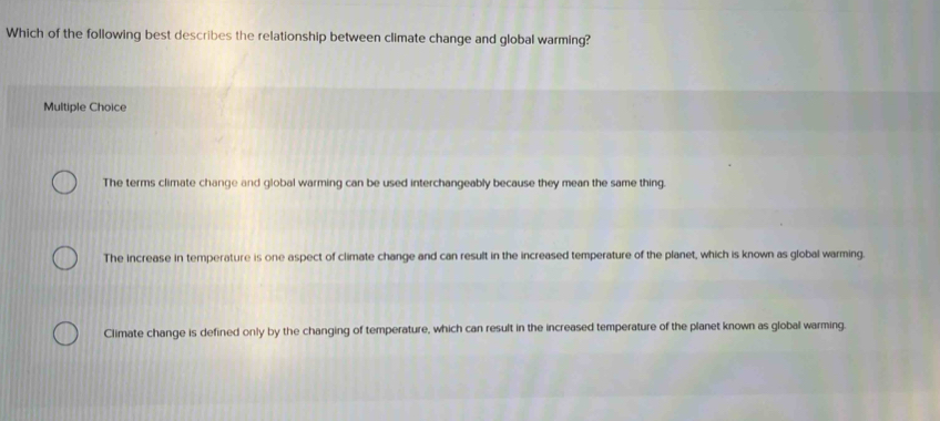 Solved: Which of the following best describes the relationship between ...