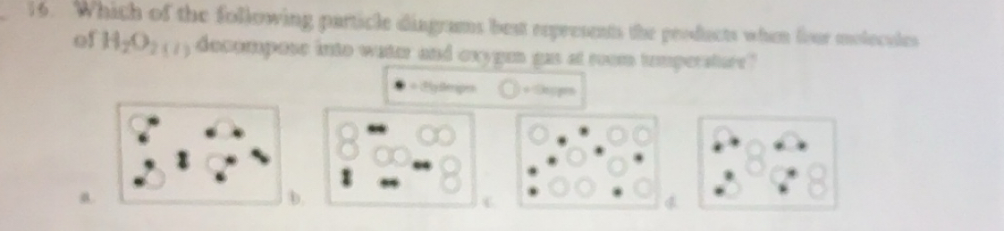 Solved: Which of the following particle diagrams best represents the ...