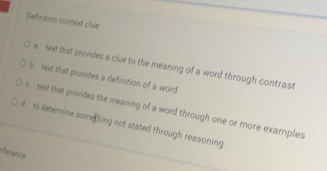 Selesai:Definition context clue a text that provides a clue to the ...