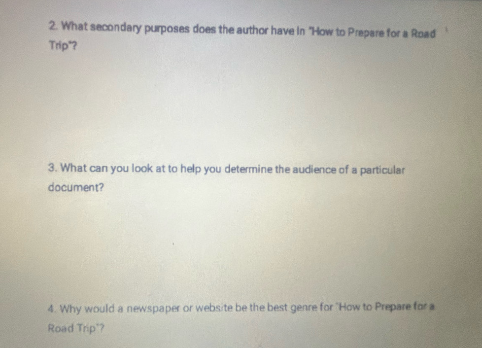 Solved: What secondary purposes does the author have in "How to Prepare ...