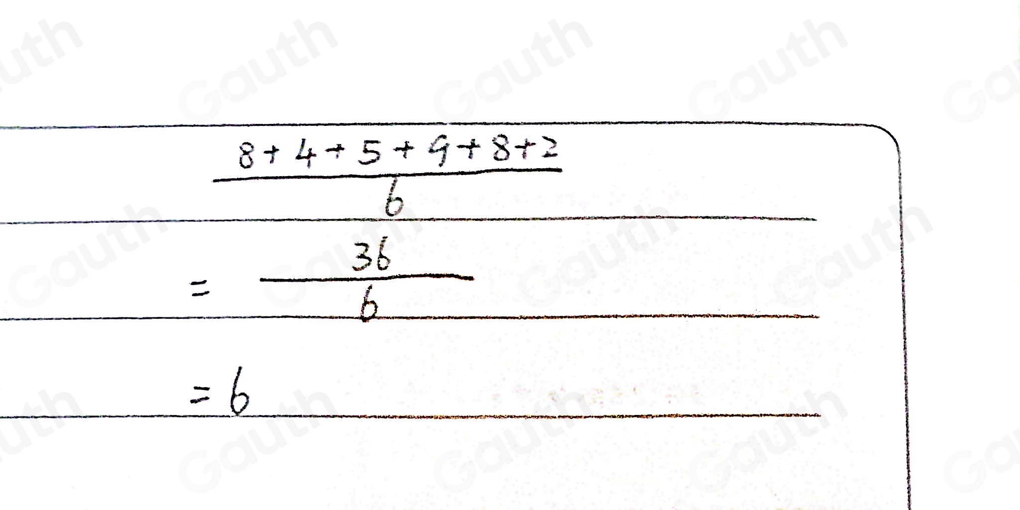 Solved: What is the mean? 8 4 5 9 8 2 Submit [Statistics]