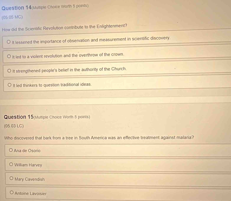 Solved: Question 14(Multiple Choice Worth 5 points) (05.05 MC) How did ...