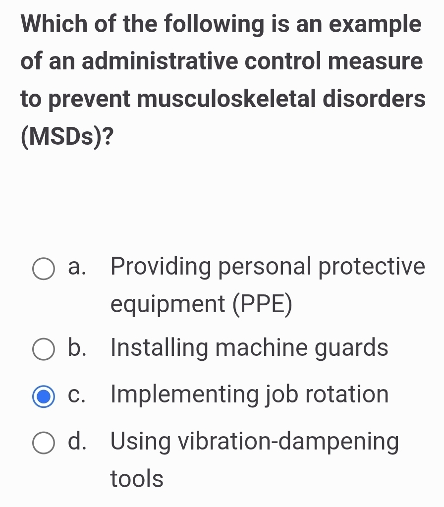 Résolu :Which of the following is an example of an administrative ...