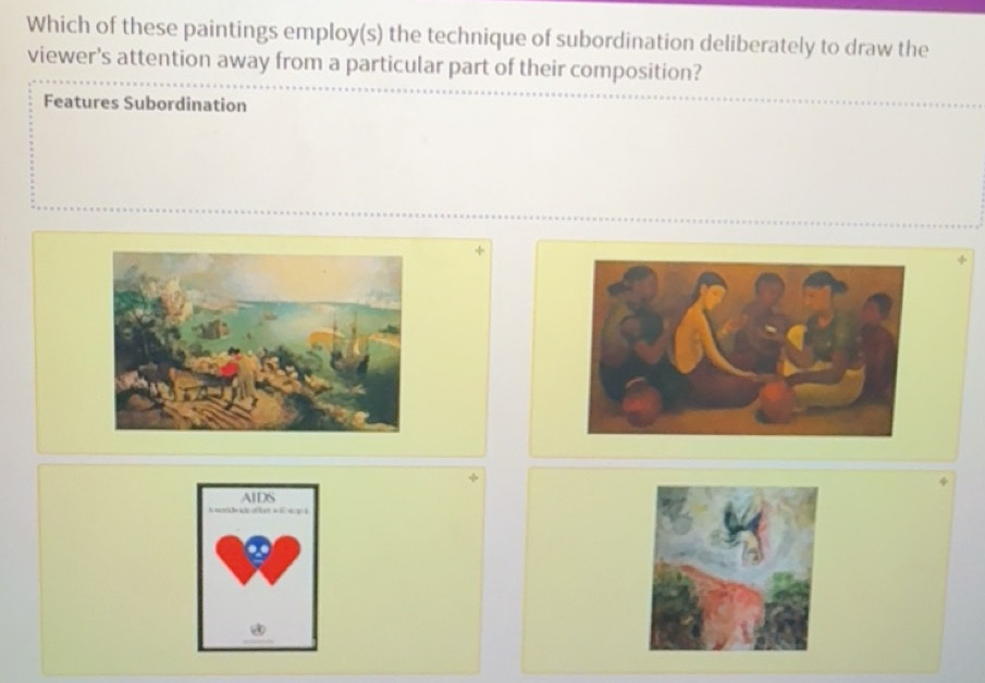 Solved: Which of these paintings employ(s) the technique of ...