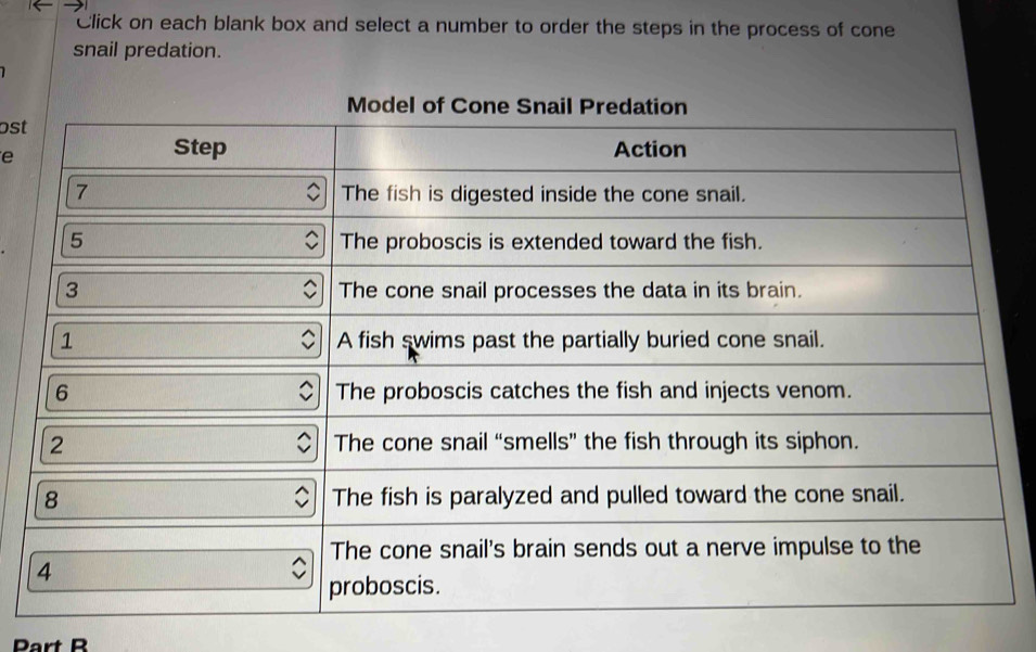 Solved: Click on each blank box and select a number to order the steps ...