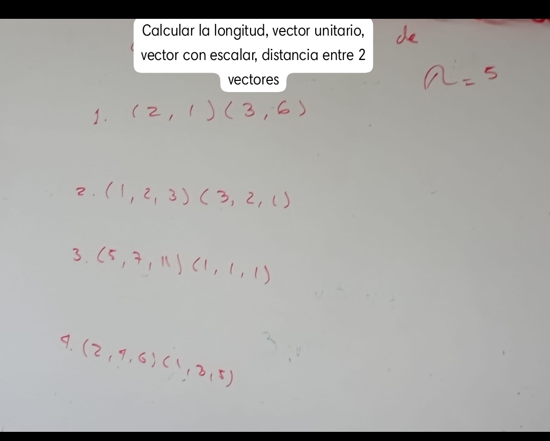 Resuelto:Calcular la longitud, vector unitario, vector con escalar ...