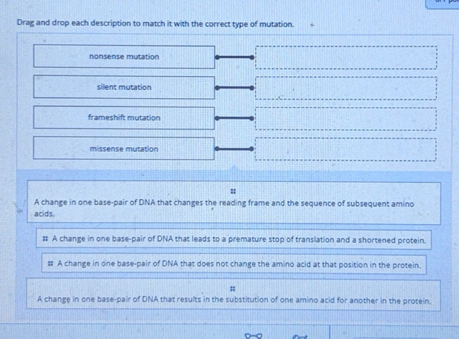 Solved: Drag and drop each description to match it with the correct ...