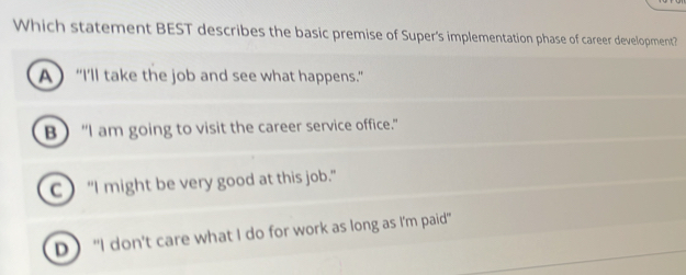 Solved: Which statement BEST describes the basic premise of Super’s ...