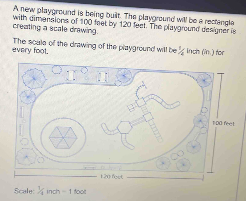 Solved: A new playground is being built. The playground will be a ...