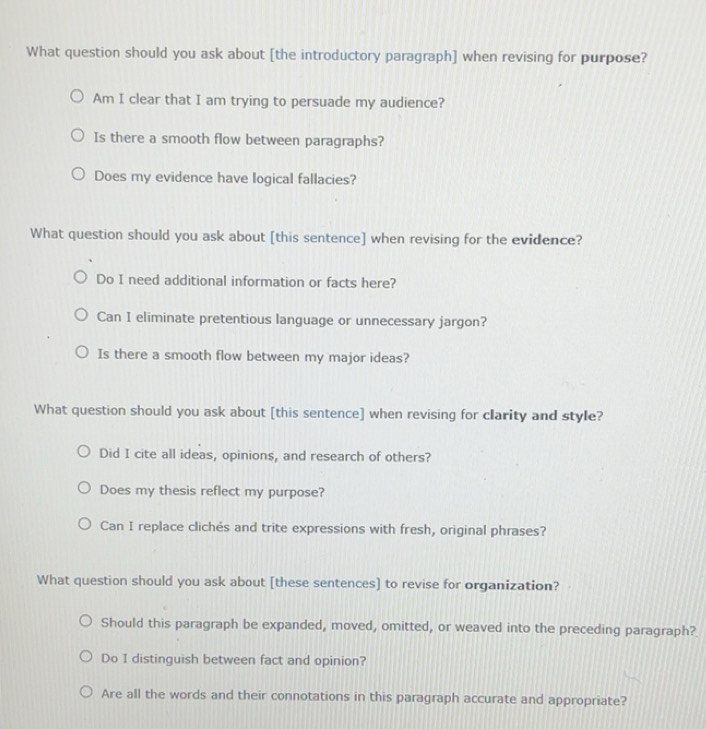 Solved: What question should you ask about [the introductory paragraph ...