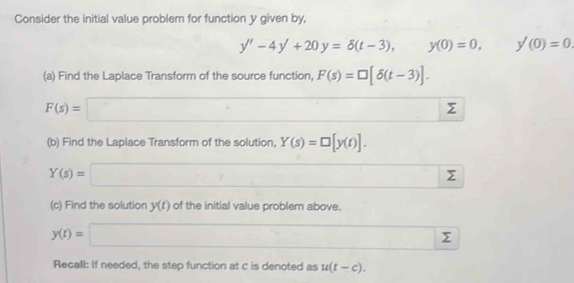 Solved: Consider the initial value problem for function y given by, y ...