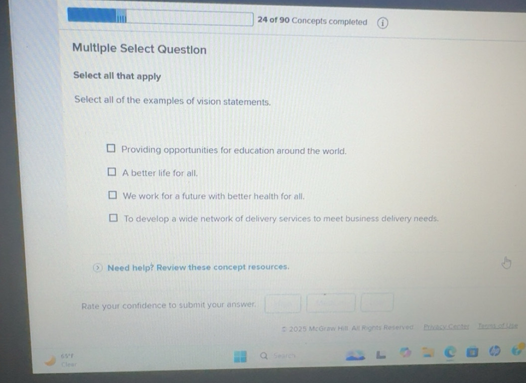 Solved: of 90 Concepts completed Multiple Select Question Select all ...