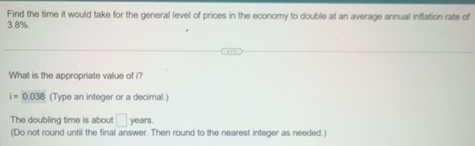 Solved: Find the time it would take for the general level of prices in ...