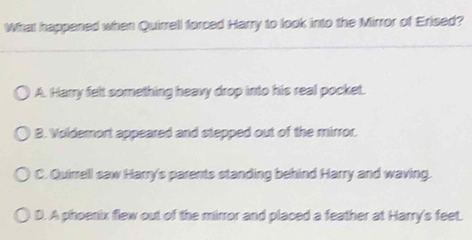 Solved: What happened when Quirrell forced Harry to look into the ...