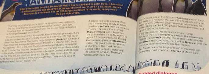 Risolto:What's the largest desert in the world? Well. It has no sand ...