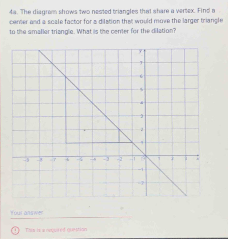 Solved: The diagram shows two nested triangles that share a vertex ...