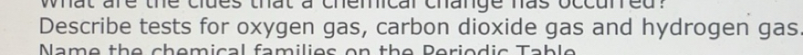 Solved: what are the clues that a chemical change has occurred ...