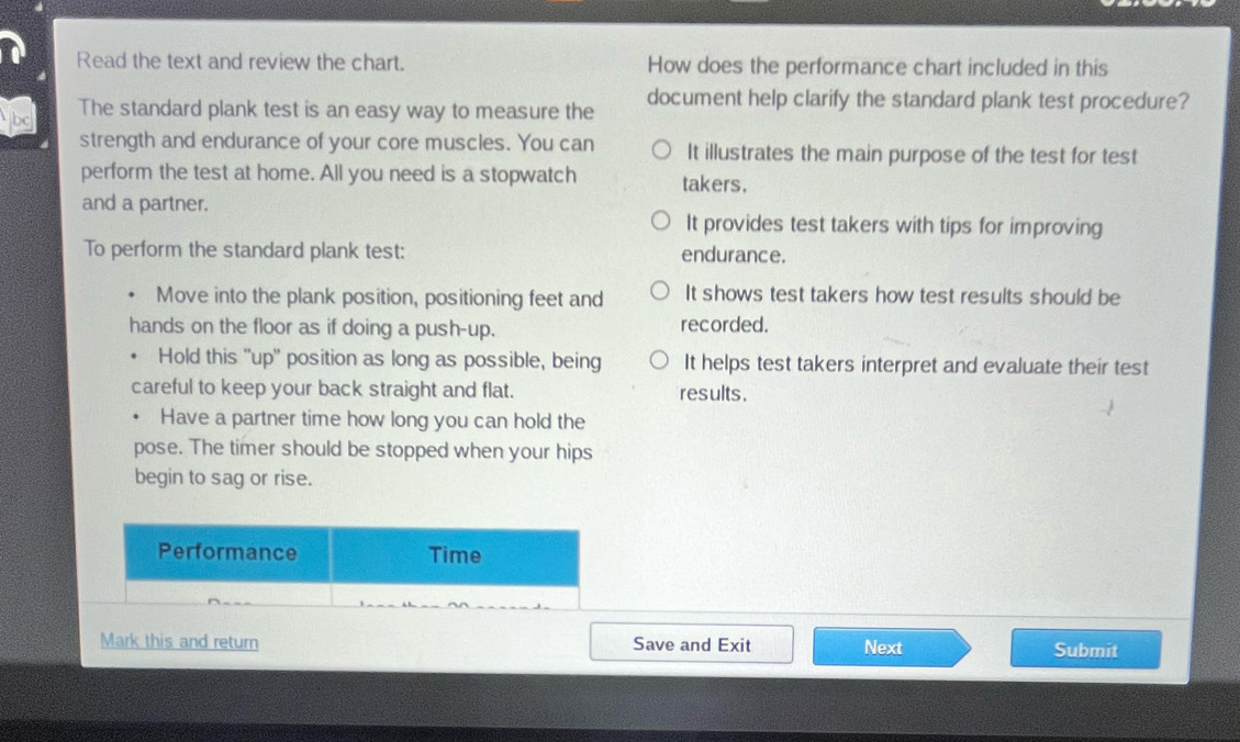 Solved: Read the text and review the chart. How does the performance ...