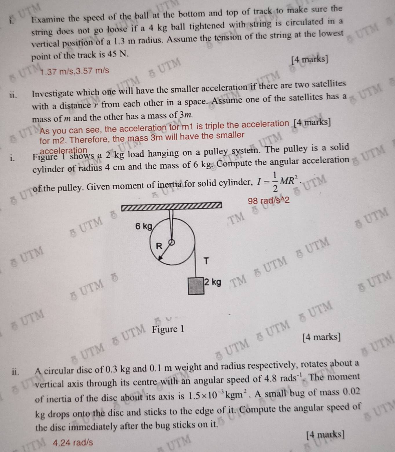 Selesai:Examine the speed of the ball at the bottom and top of track to ...