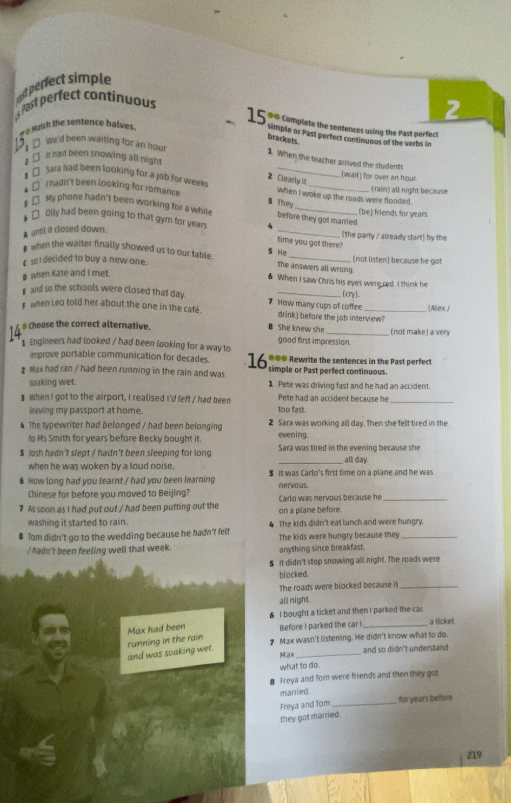 Risolto:est perfect simple s Past perfect continuous 2 15 ** Complete ...