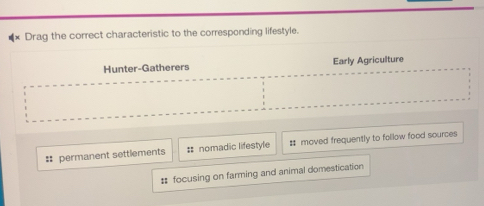 Solved: Drag the correct characteristic to the corresponding lifestyle ...