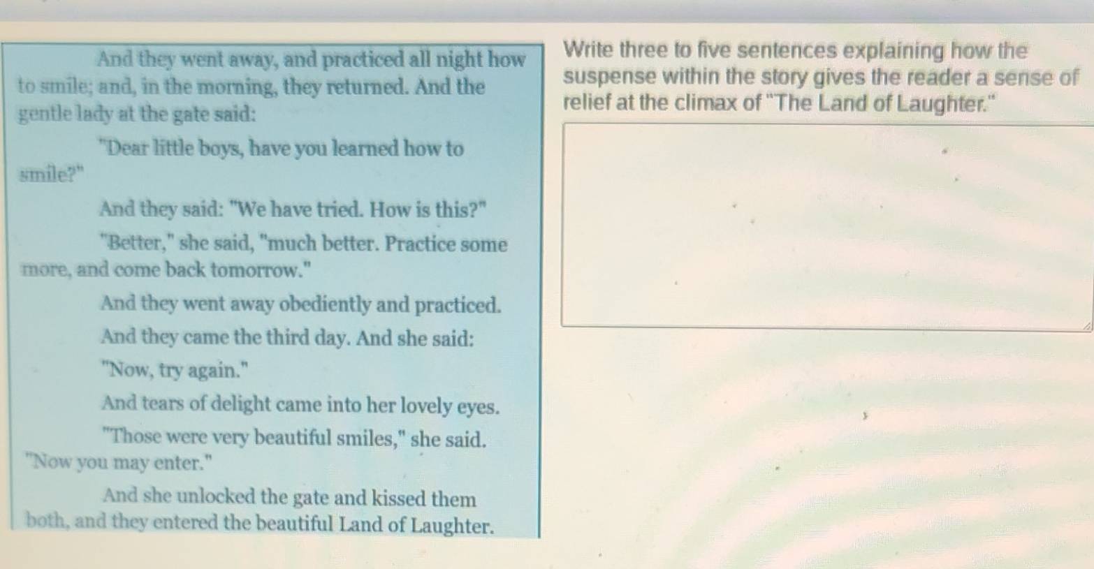 Solved: And they went away, and practiced all night how Write three to ...