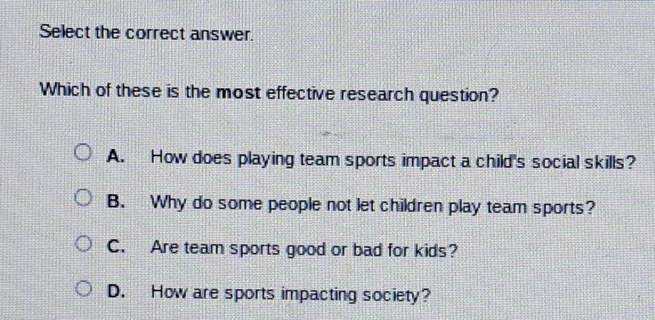 Solved: Select the correct answer. Which of these is the most effective ...