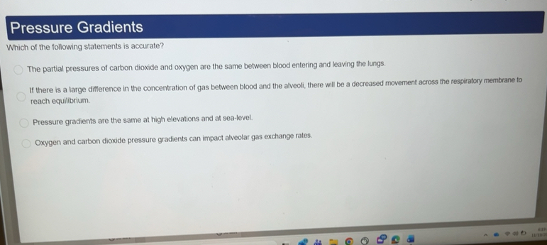 Solved: Pressure Gradients Which of the following statements is ...