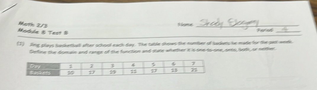 Solved: Moth 2/3 N me_ Module 8 Test B Pered_ (1) ing plays basketball ...