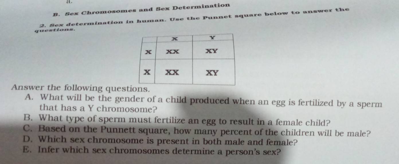 Solved Sex Chromosomes And Sex Determination 2 Sex Determination In 8028