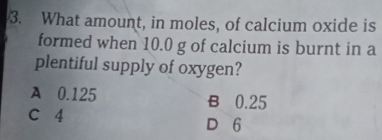 Solved: What amount, in moles, of calcium oxide is formed when 10.0 g ...