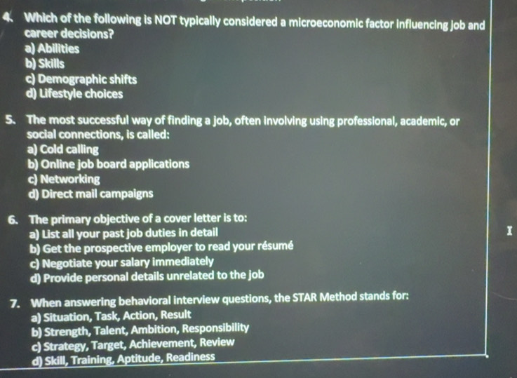 Solved: Which of the following is NOT typically considered a ...