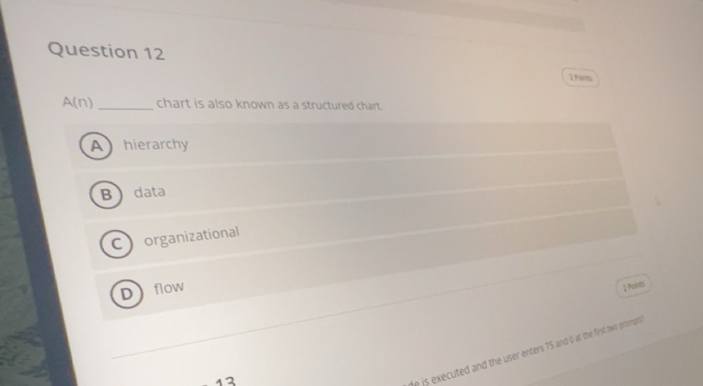 Solved: A(n) _chart is also known as a structured chart. Ahierarchy ...