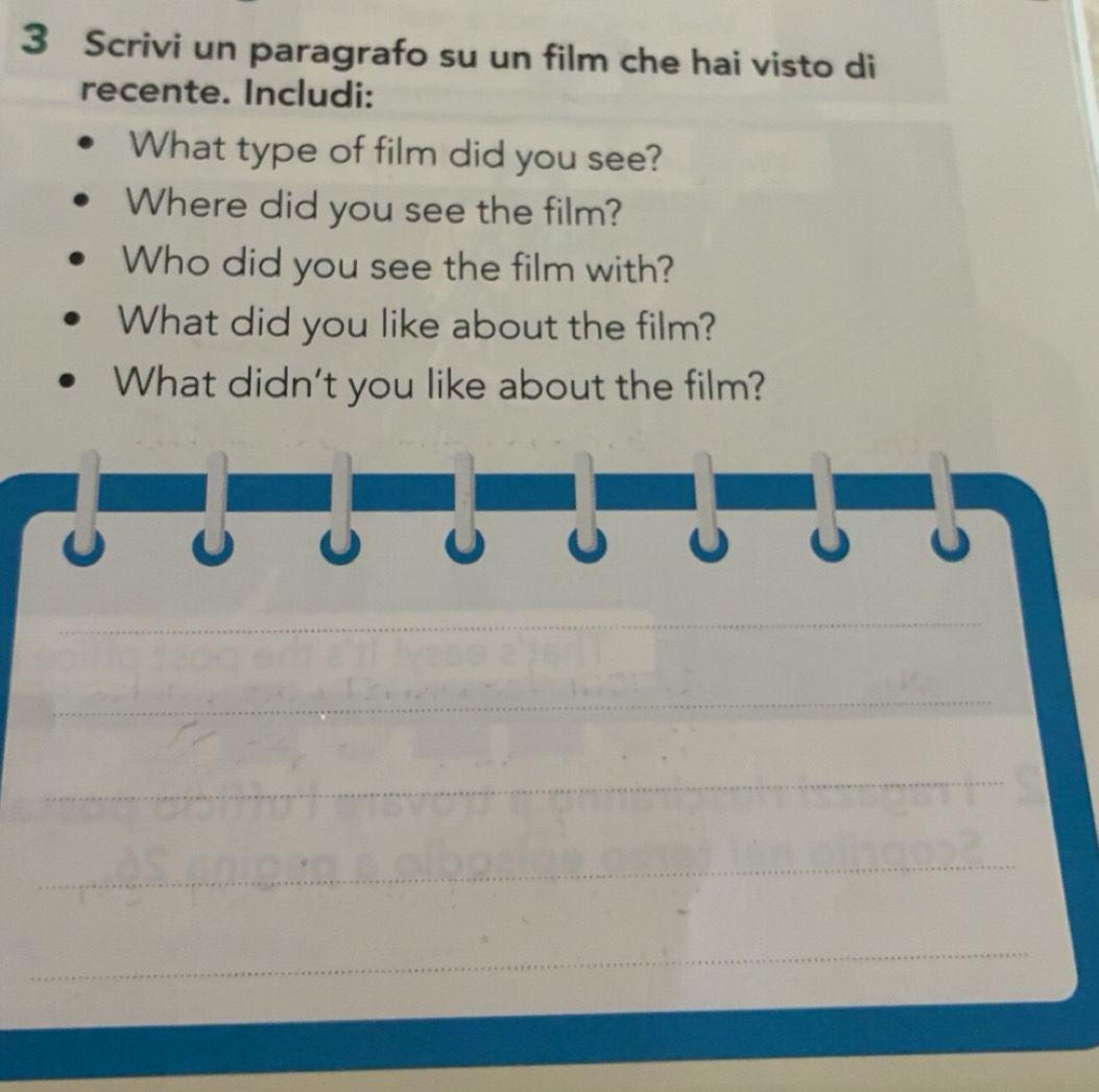 Risolto:Scrivi un paragrafo su un film che hai visto di recente ...