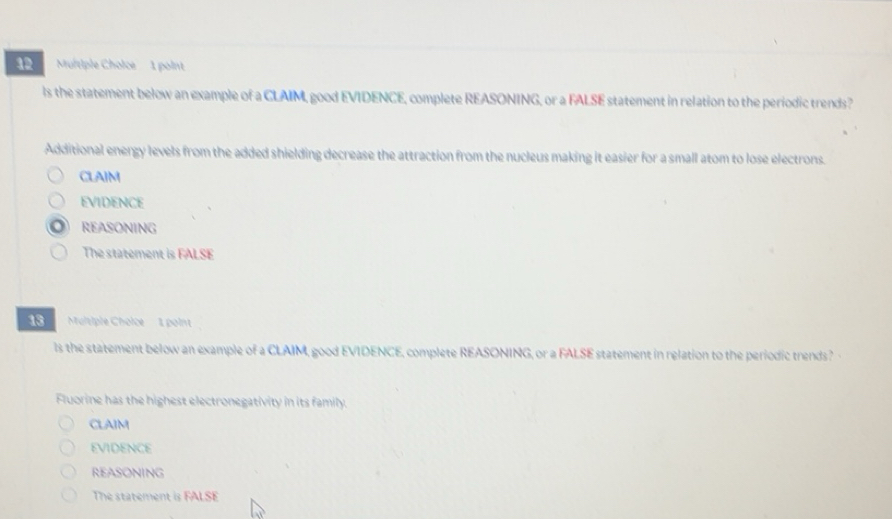 Solved: ls the statement below an example of a CLAIM, good EVIDENCE ...