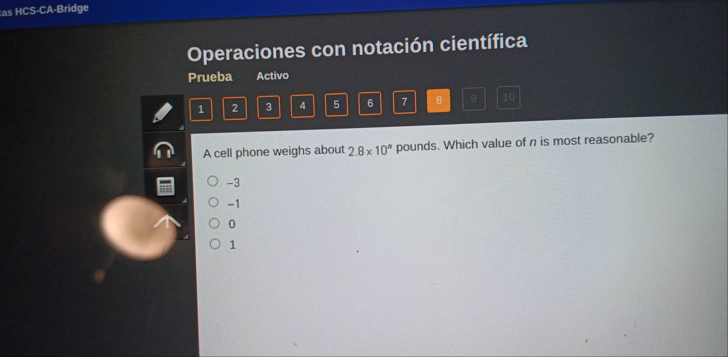Solved: as HCS-CA-Bridge Operaciones con notación científica Prueba ...
