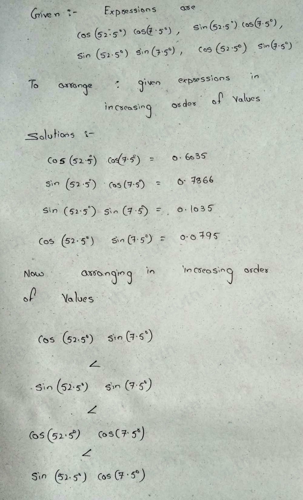 Solved: Drag each tile to the correct box. Arrange the expressions in increasing order of their ...