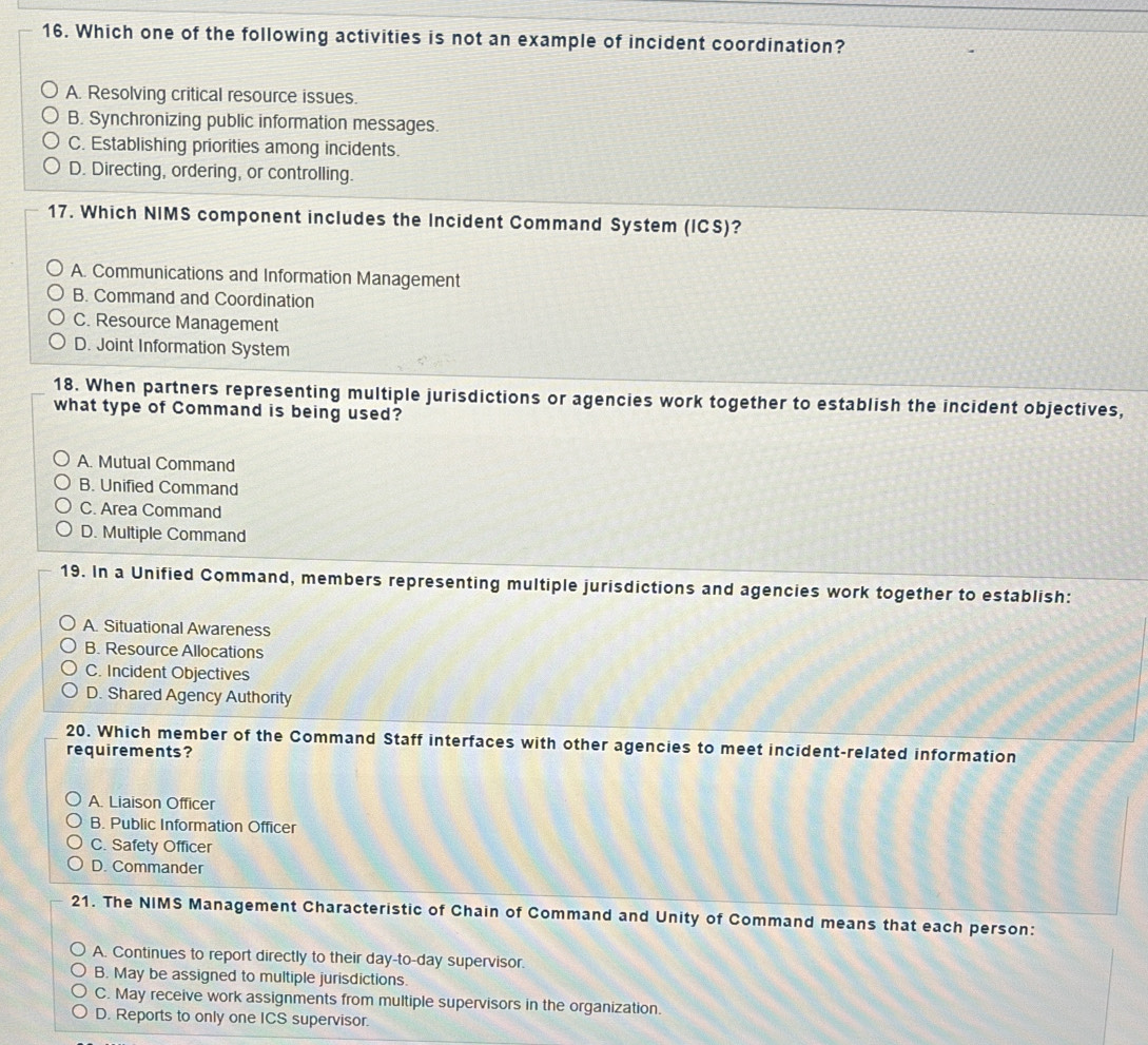 Solved: Which one of the following activities is not an example of ...