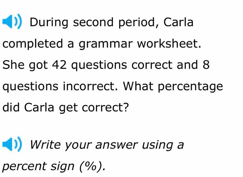 Solved: During second period, Carla completed a grammar worksheet. She ...