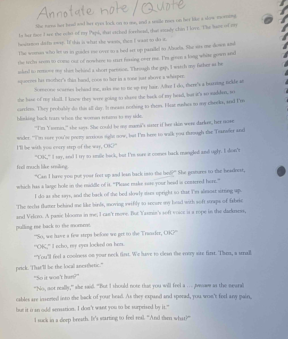Solved: She turns her head and her eyes lock on to me, and a smile ...