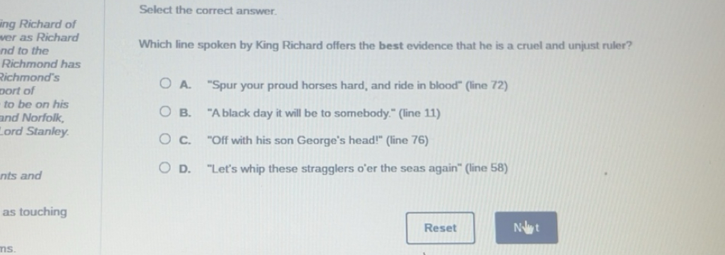 Solved: Select the correct answer. ing Richard of ver as Richard nd to ...